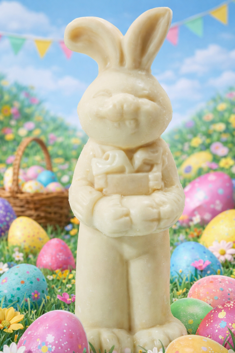 3 oz. White Chocolate Floppy Ear Bunny – Allfather's Candy Company